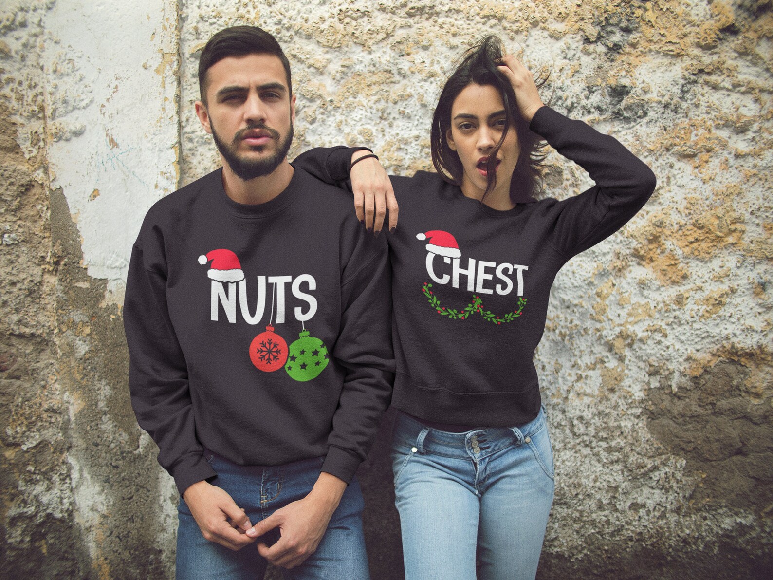 Chest Nuts SVG Christmas Couple Shirts SVG Funny Christmas - Etsy
