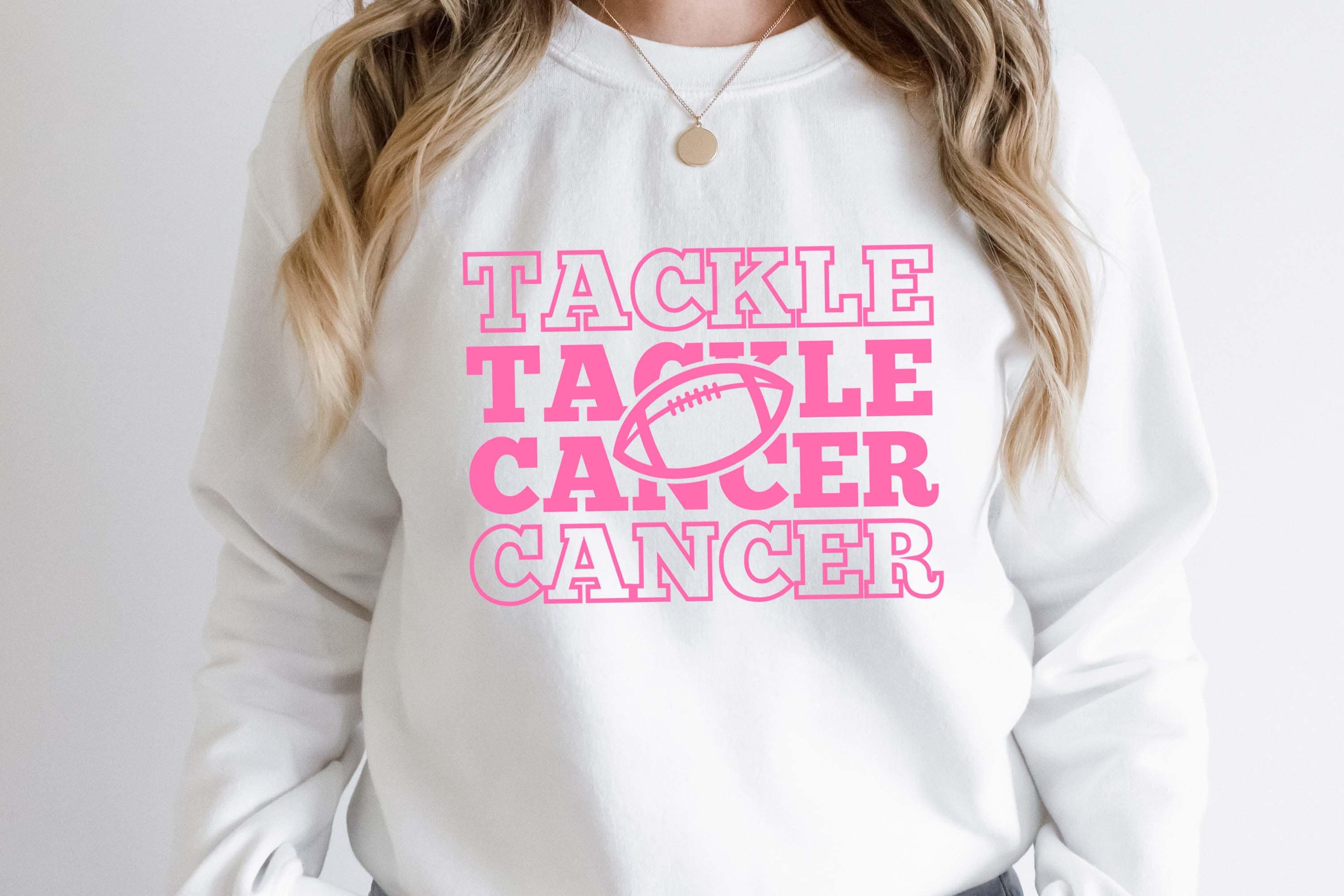 Tackle Cancer SVG Go Fight SVG Cancer Awareness Football - Etsy