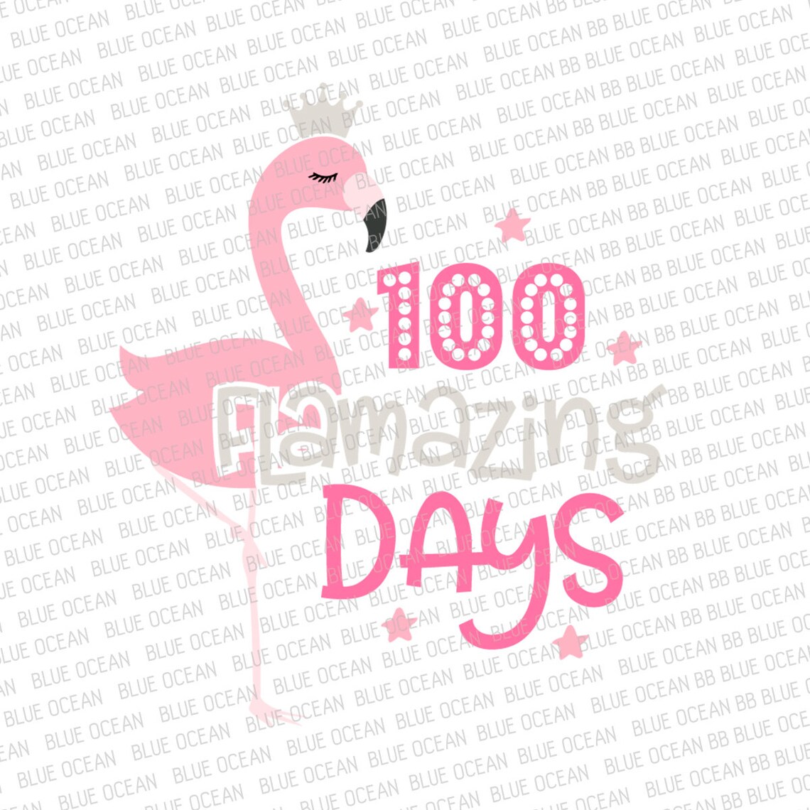 100 Flamazing Days SVG: Flamingo Design (digital Download) - Etsy