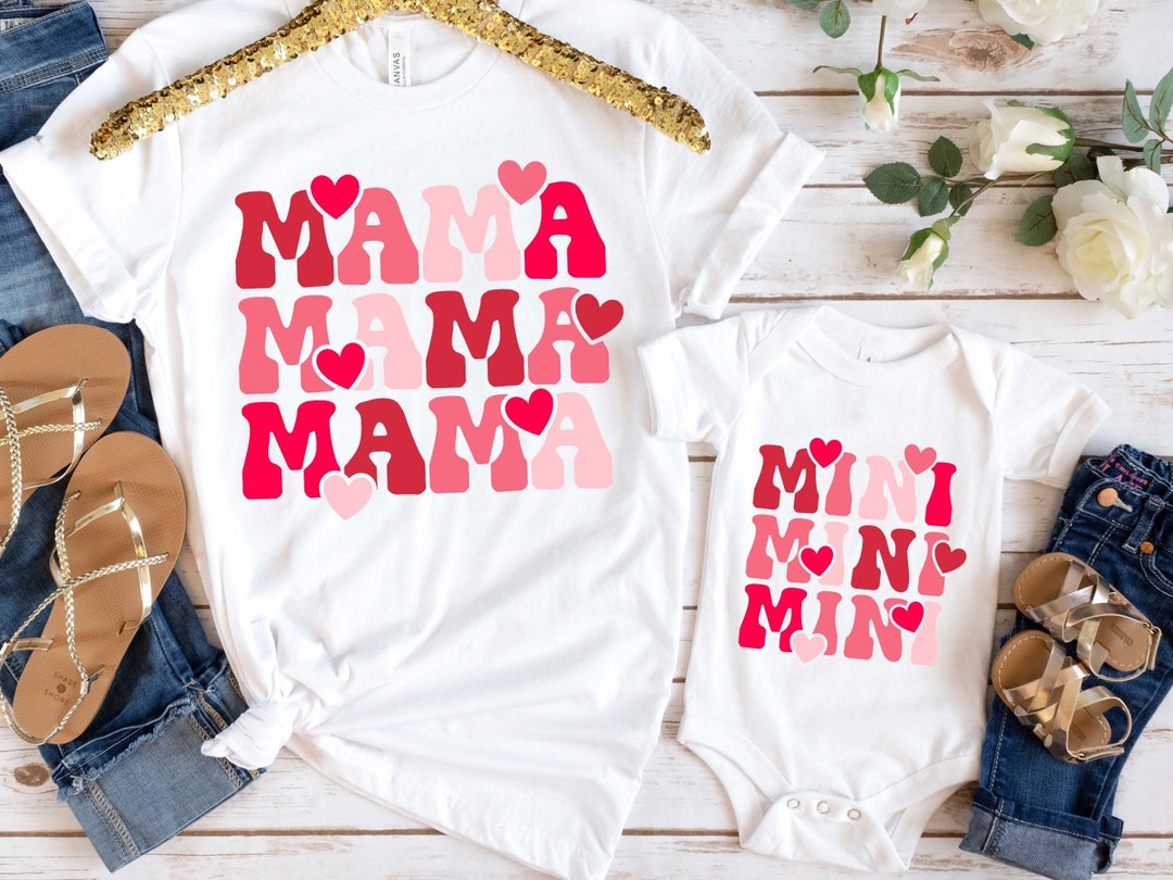 Mama Mini Valentine SVG, Mama SVG, Mini SVG, Mom & Me Svg, Mother and ...