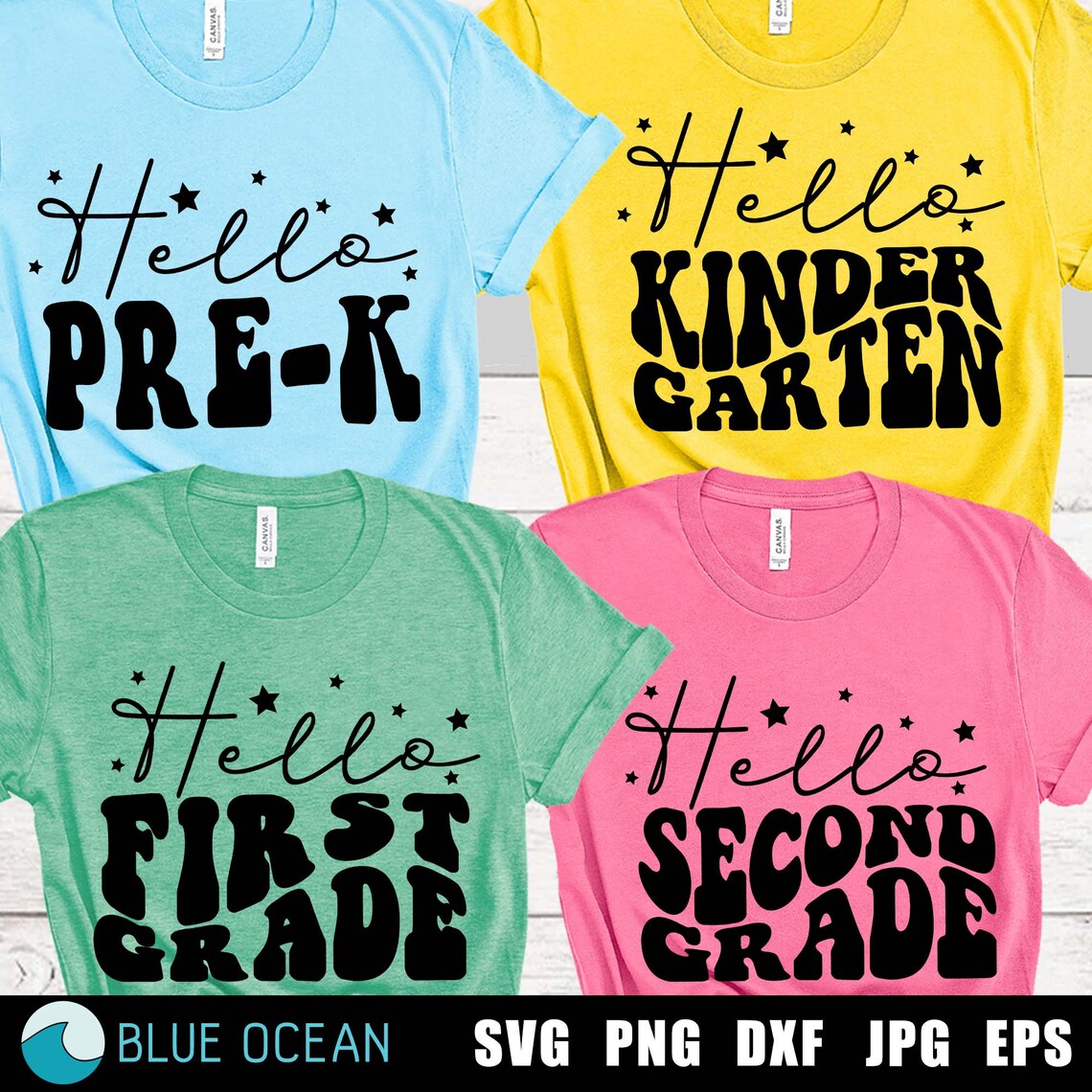 Hello Grade SVG Back to School SVG First Day of School Svg - Etsy