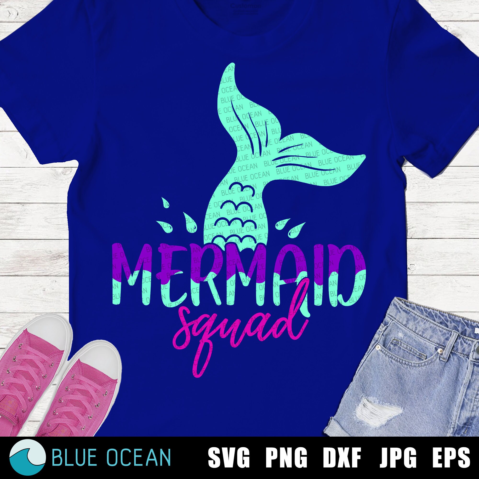 Mermaid Squad SVG Mermaid SVG Mermaid Girl Svg Cricut SVG - Etsy