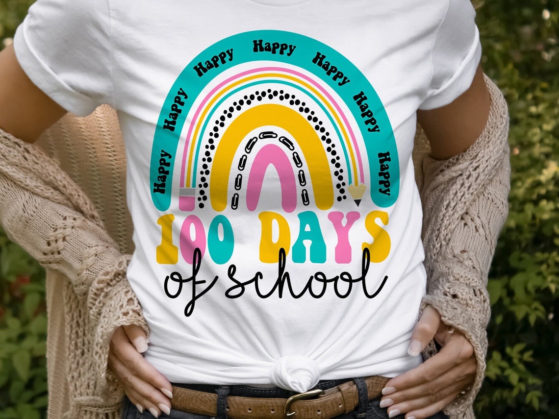 100 Days of School SVG 100 Days Rainbow SVG 100 Days School - Etsy