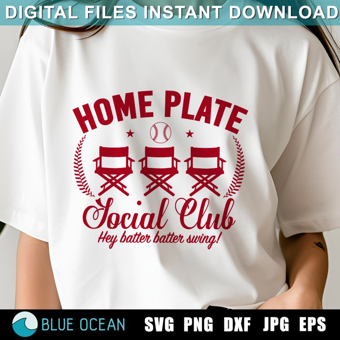 Home Plate Social Club Svg, Baseball Mom Svg, Baseball Svg, Baseball ...