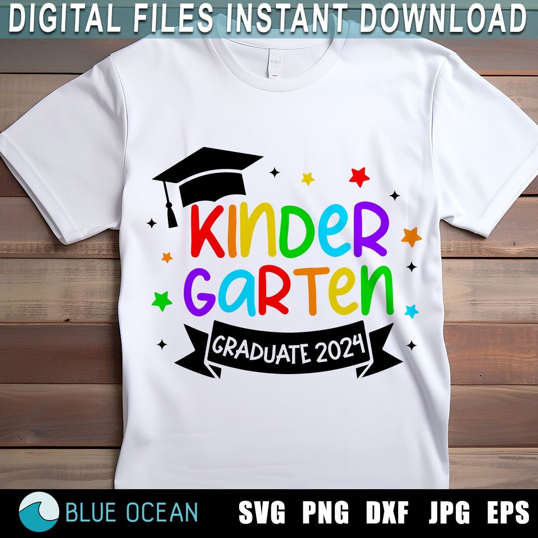 Kindergarten Graduate 2024 SVG, Kinder Grad 2024 SVG, Kinder Graduate ...