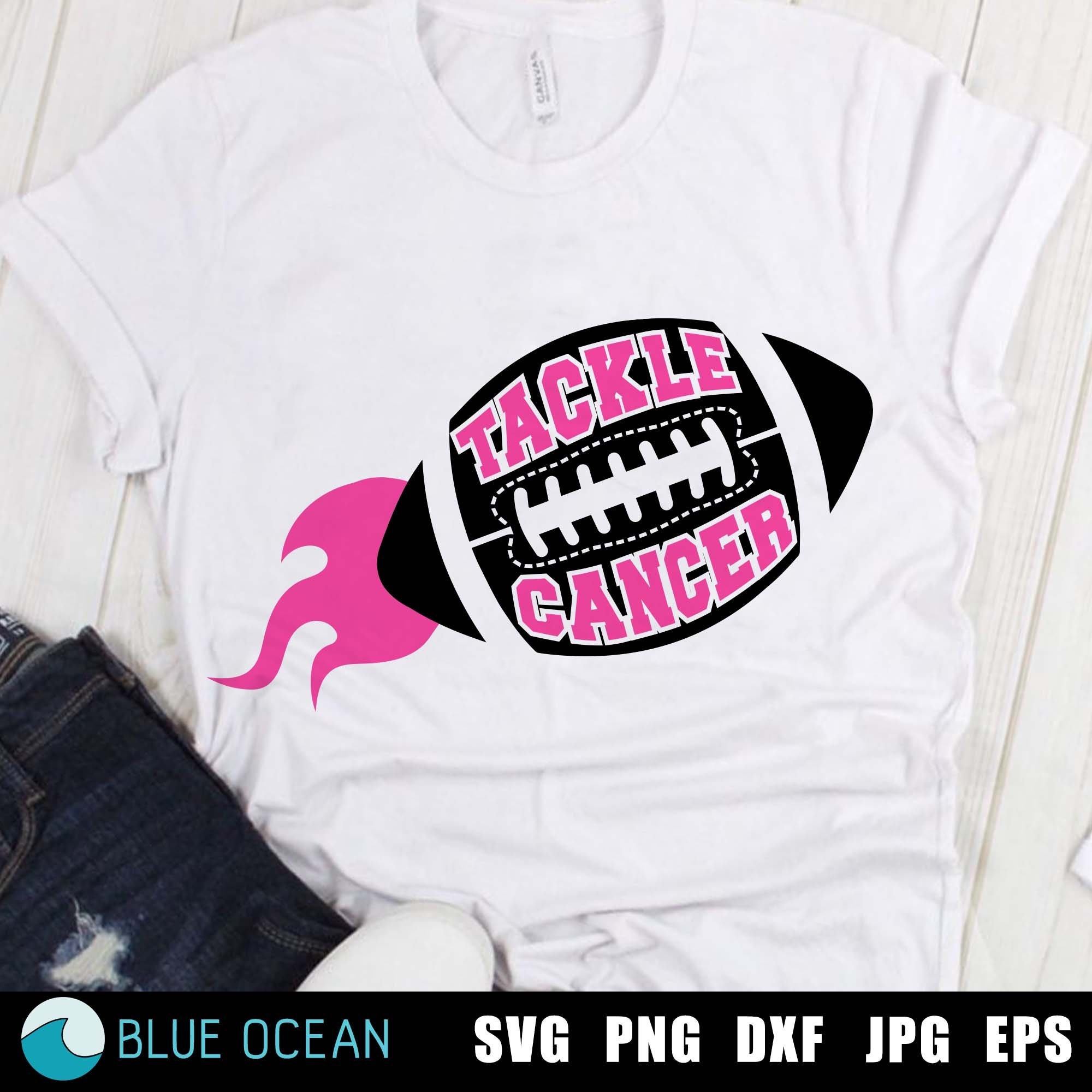 Tackle Cancer SVG Football SVG Tackle Breast Cancer SVG - Etsy