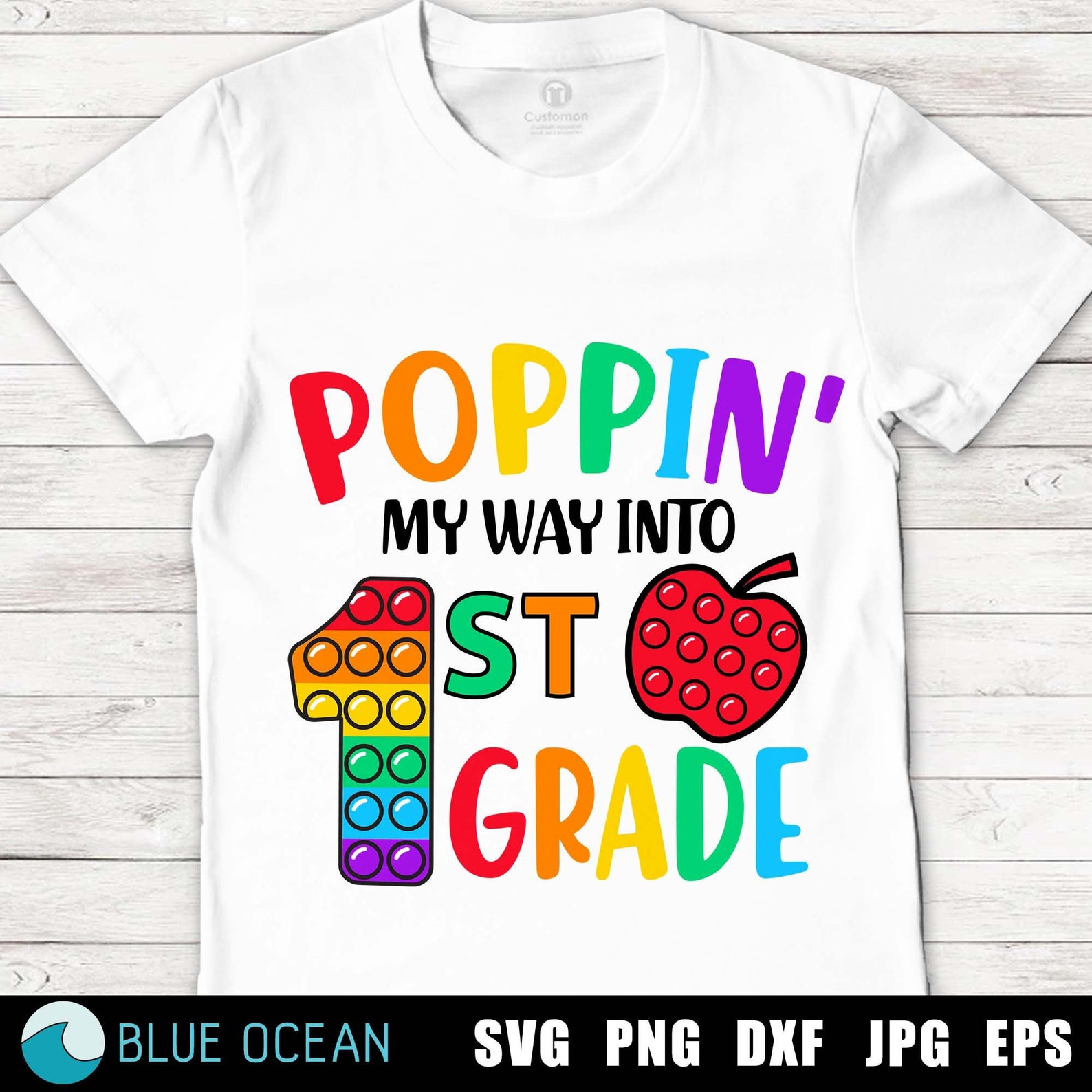Poppin' My Way Into 1st Grade SVG 1st Grade SVG Fisrt - Etsy
