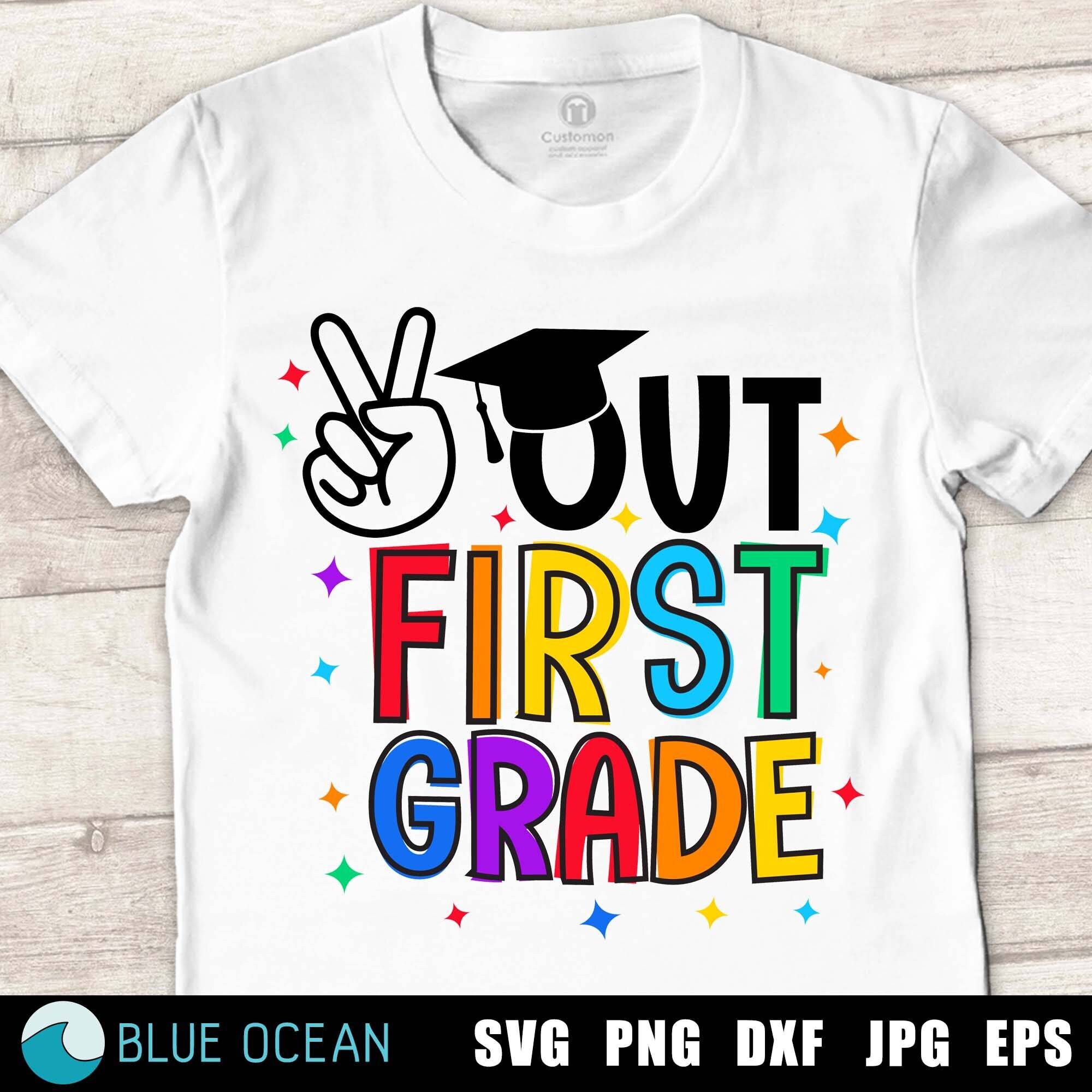 Peace Out First Grade SVG Last Day of School SVG End of | Etsy