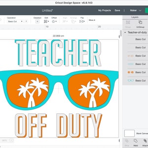 Teacher off Duty SVG, End of School SVG, Summer Vacation Svg, School ...