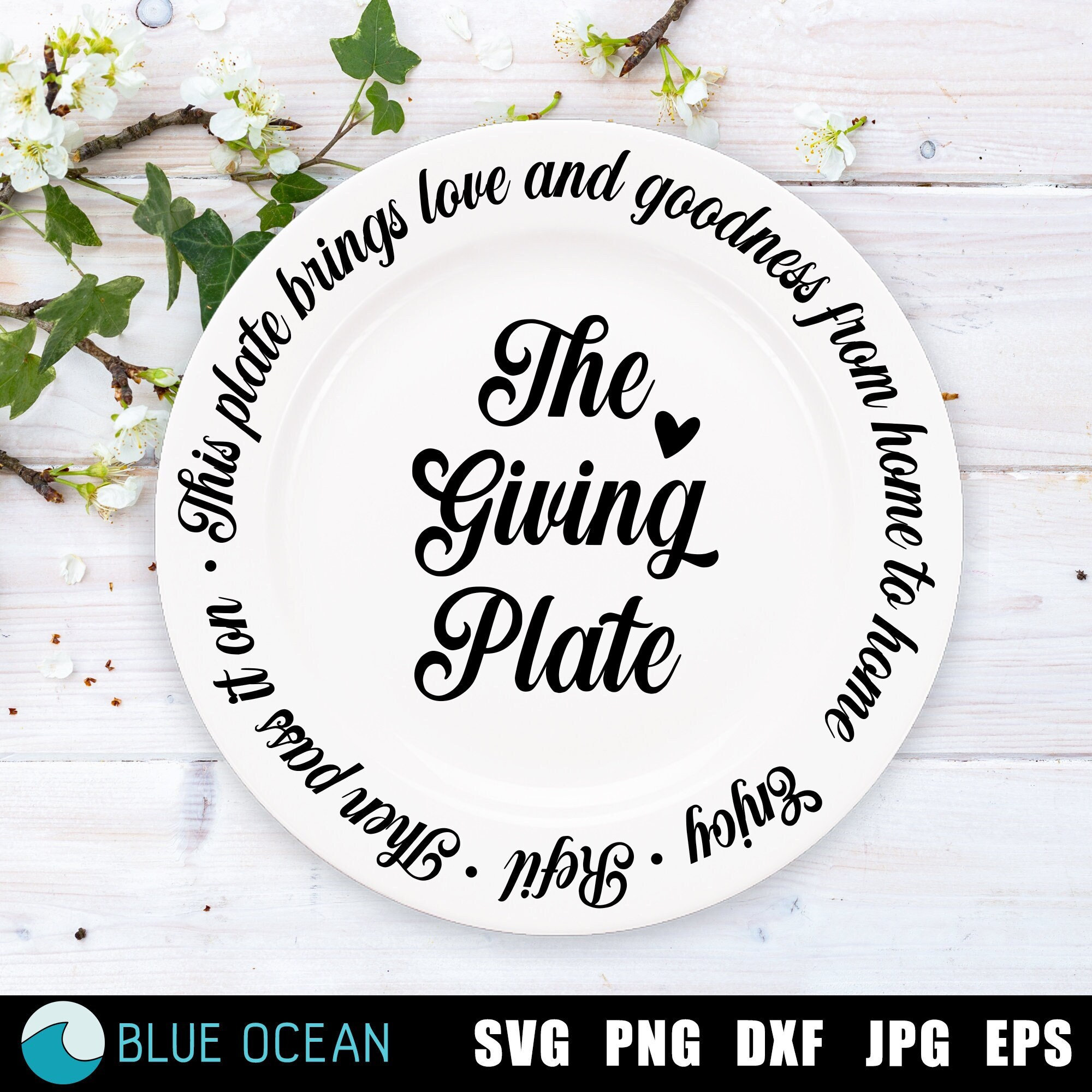 Giving Plate SVG: Christmas Cookie Plate Sharing Design (digital ...
