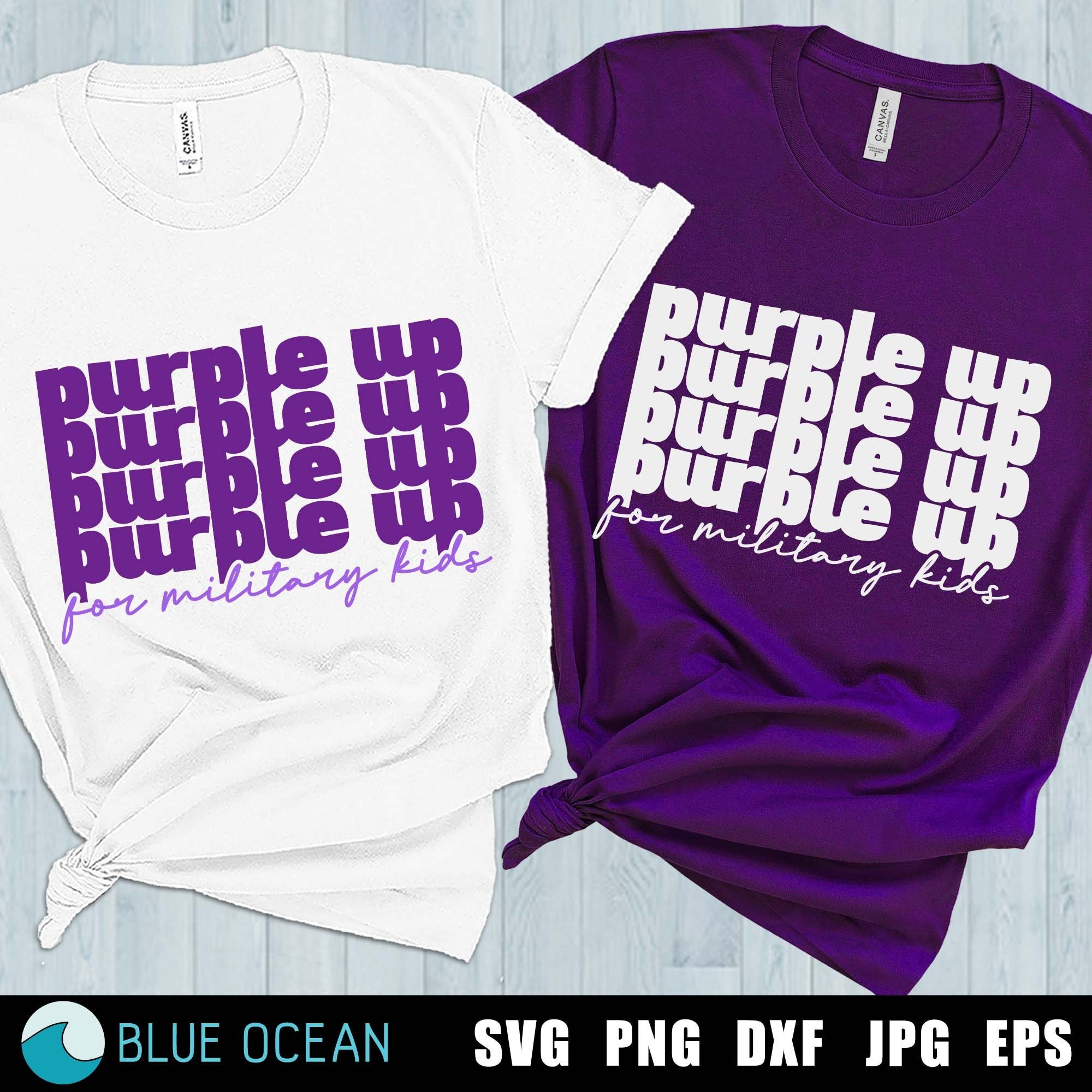 Purple up SVG Purple up for Military Kids SVG Month of - Etsy
