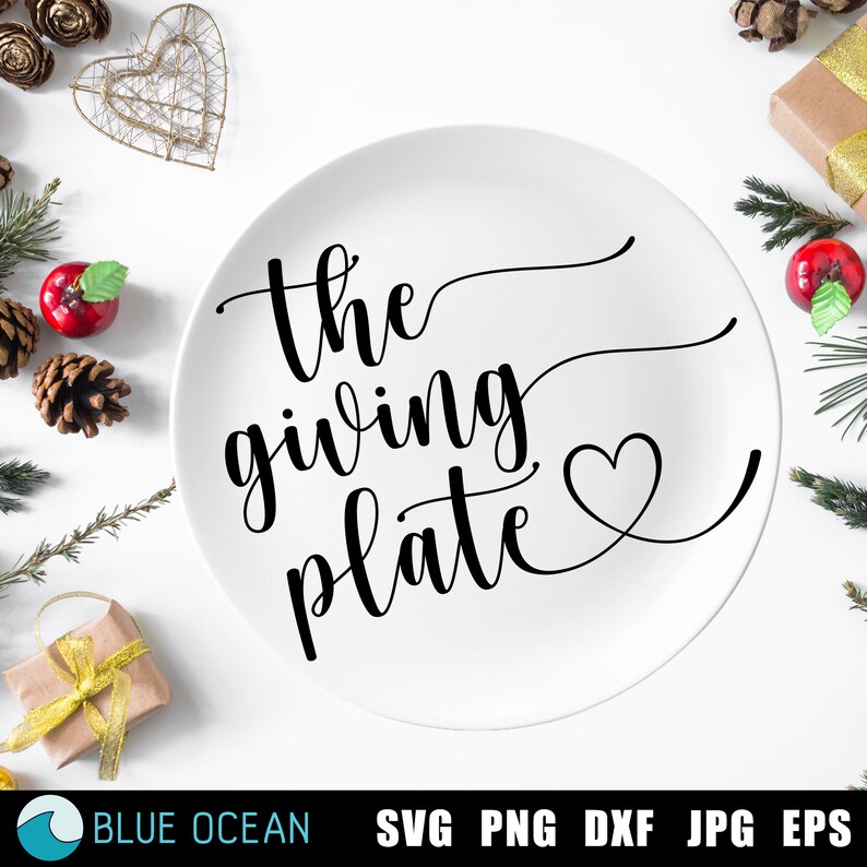 Giving Plate Svg Cookie Plate Svg Christmas SVG Family - Etsy