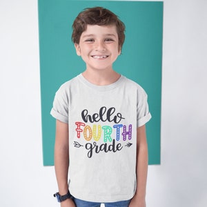 Hello Fourth Grade SVG, First Day of School SVG, Back to School SVG ...