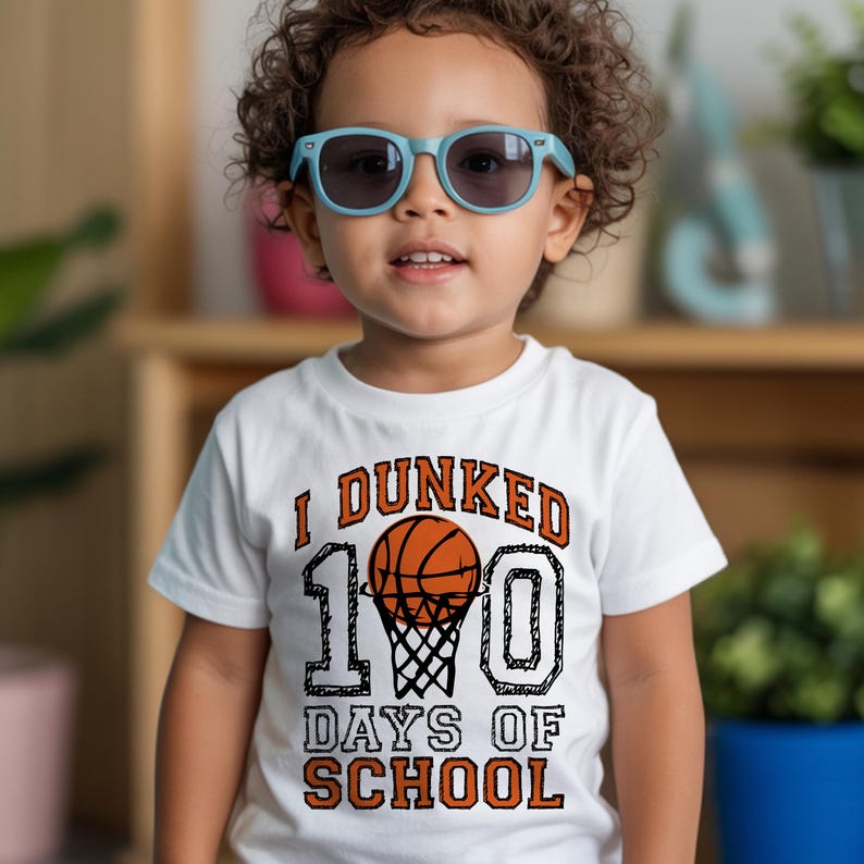 100 Days Basketball PNG - I Dunked School SVG Digital Files for DTF ...