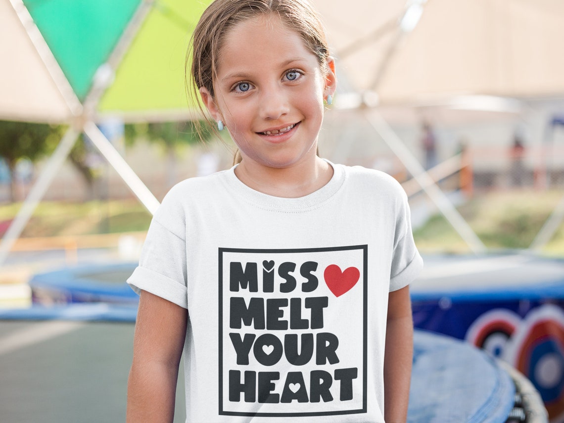 Miss Melt Your Heart SVG Girl Valentines SVG Valentines Day - Etsy