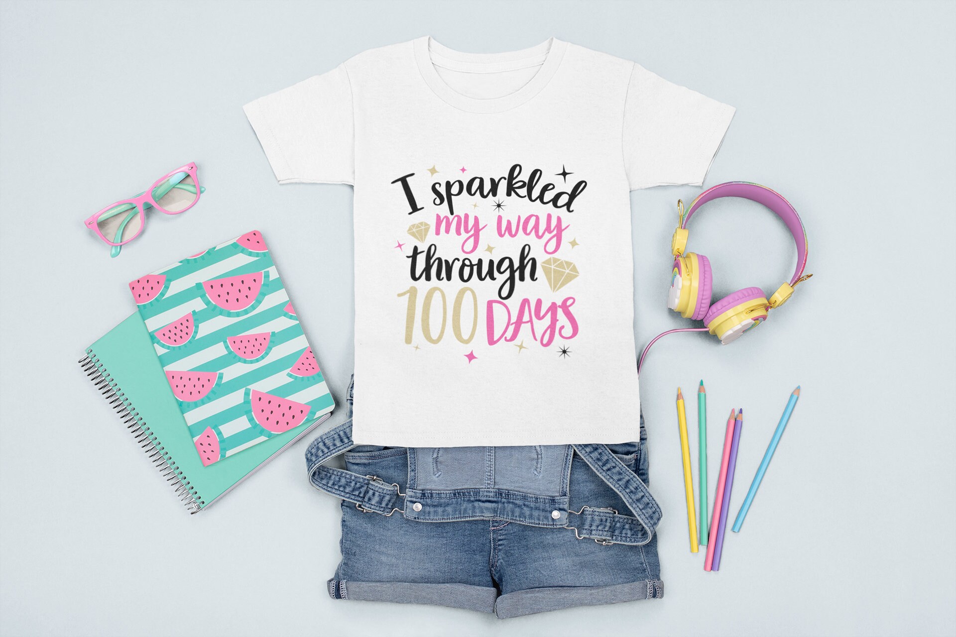 I sparkled my way trough 100 days SVG 100 days of school SVG | Etsy