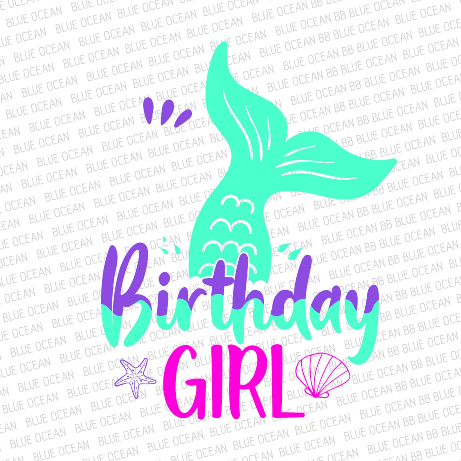 Mermaid Birthday SVG Mermaid SVG Birthday Girl SVG Cricut | Etsy
