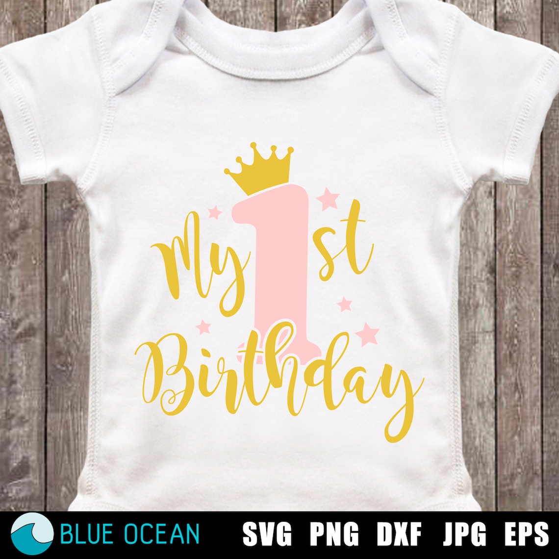 1st Birthday SVG First Birthday Girl SVG Cricut Cut Files - Etsy