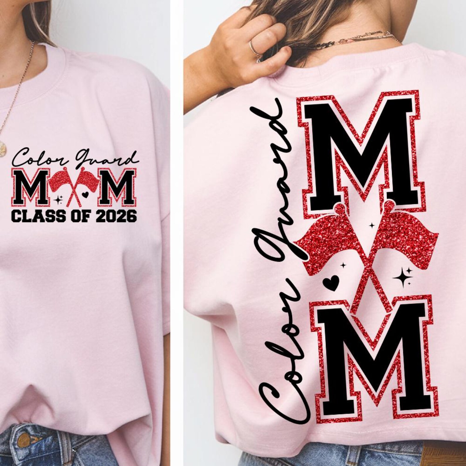 Color Guard Mom SVG PNG: Marching Band Mom Glitter Design (digital ...