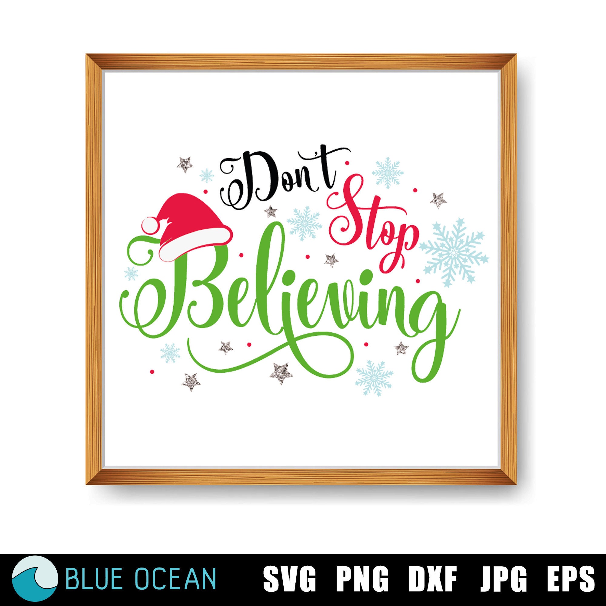Don't stop believing SVG Christmas Sign SVG | Etsy