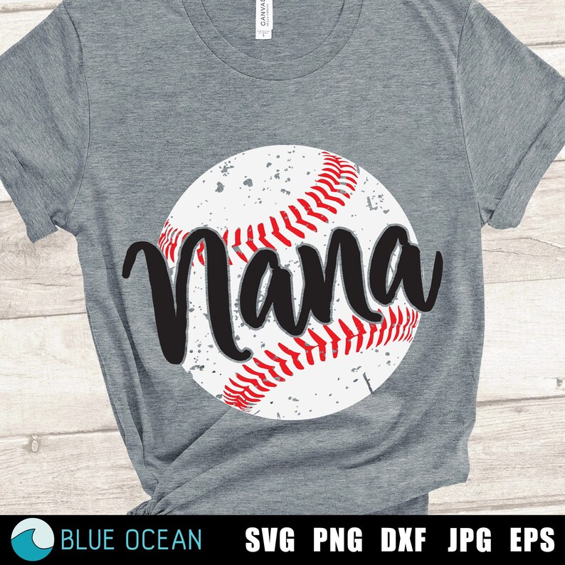 Baseball Nana SVG Baseball Grandma Shirt SVG Grunge - Etsy