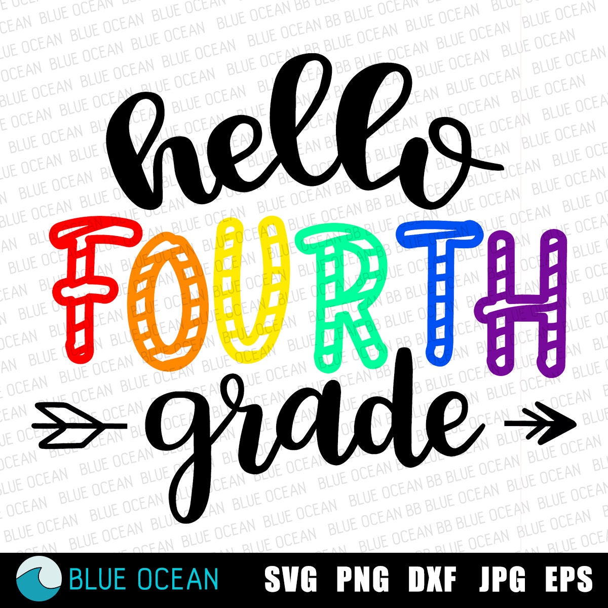 Hello Fourth Grade SVG First Day of School SVG Back to - Etsy