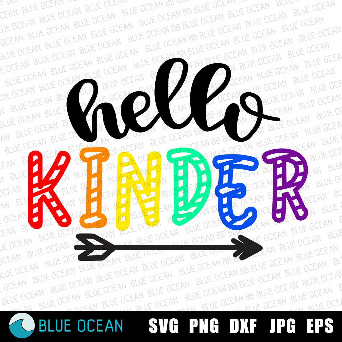 Hello Kinder SVG Back to School SVG First Day of School SVG - Etsy