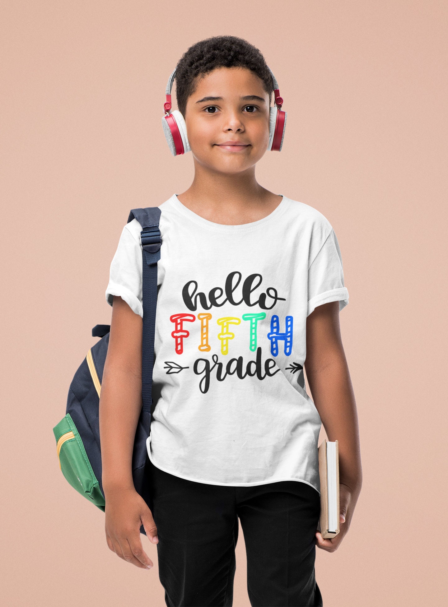 Hello fifth grade SVG 5th grade shirt SVG Back to school | Etsy
