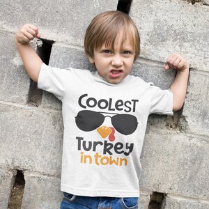 Coolest Turkey in Town SVG: Thanksgiving Boy Turkey Face Cut Files ...