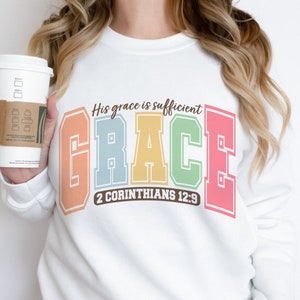 Grace SVG, His Grace is Sufficient SVG, Easter SVG, Christian Sublimation , - Etsy