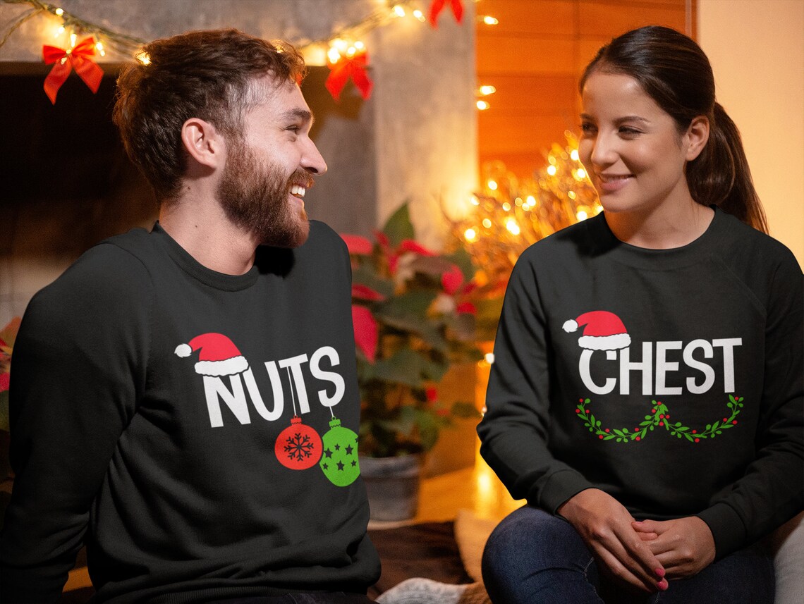 Chest Nuts SVG Christmas Couple Shirts SVG Funny Christmas - Etsy