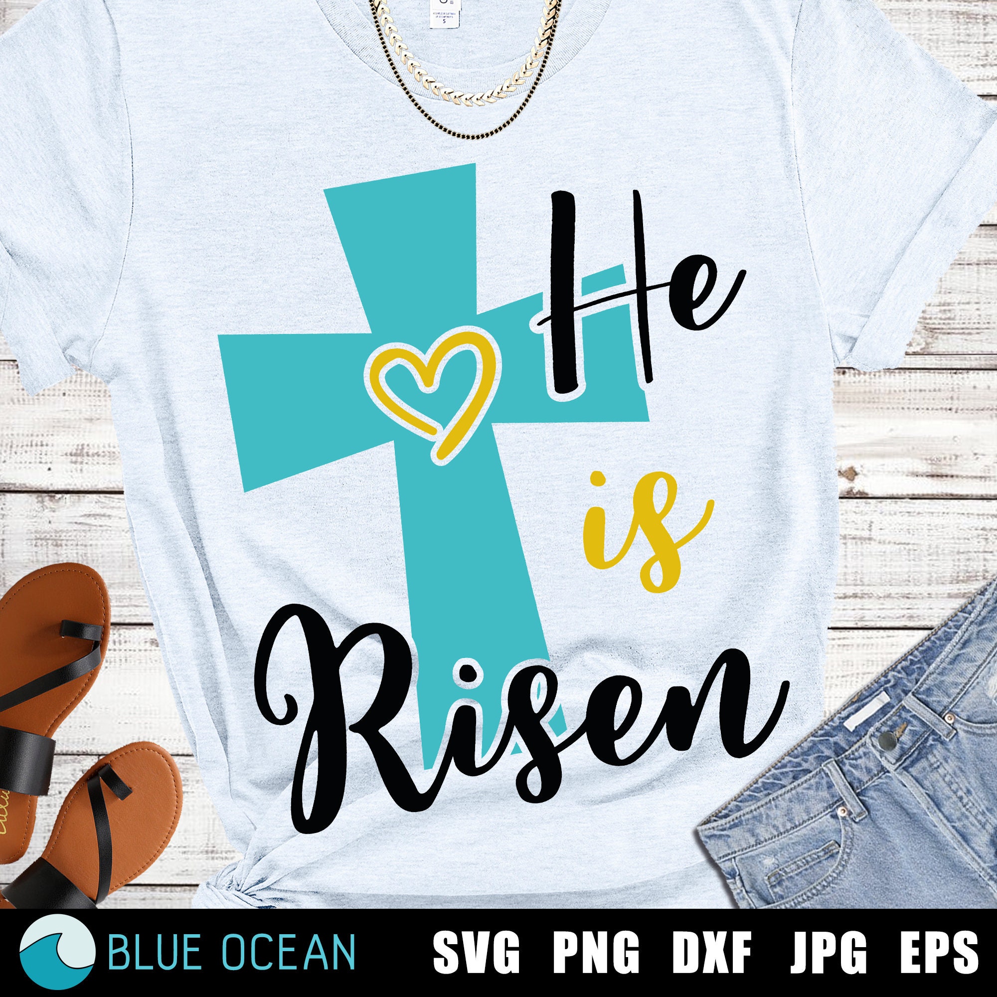 He is Risen Svg Easter Svg Christian SVG Digital Cut Files - Etsy