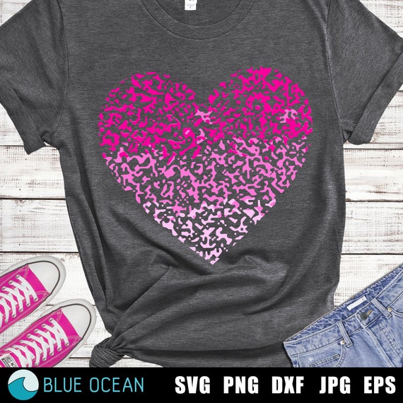 Ombre Heart SVG Valentine's Day SVG Grunge Heart SVG | Etsy