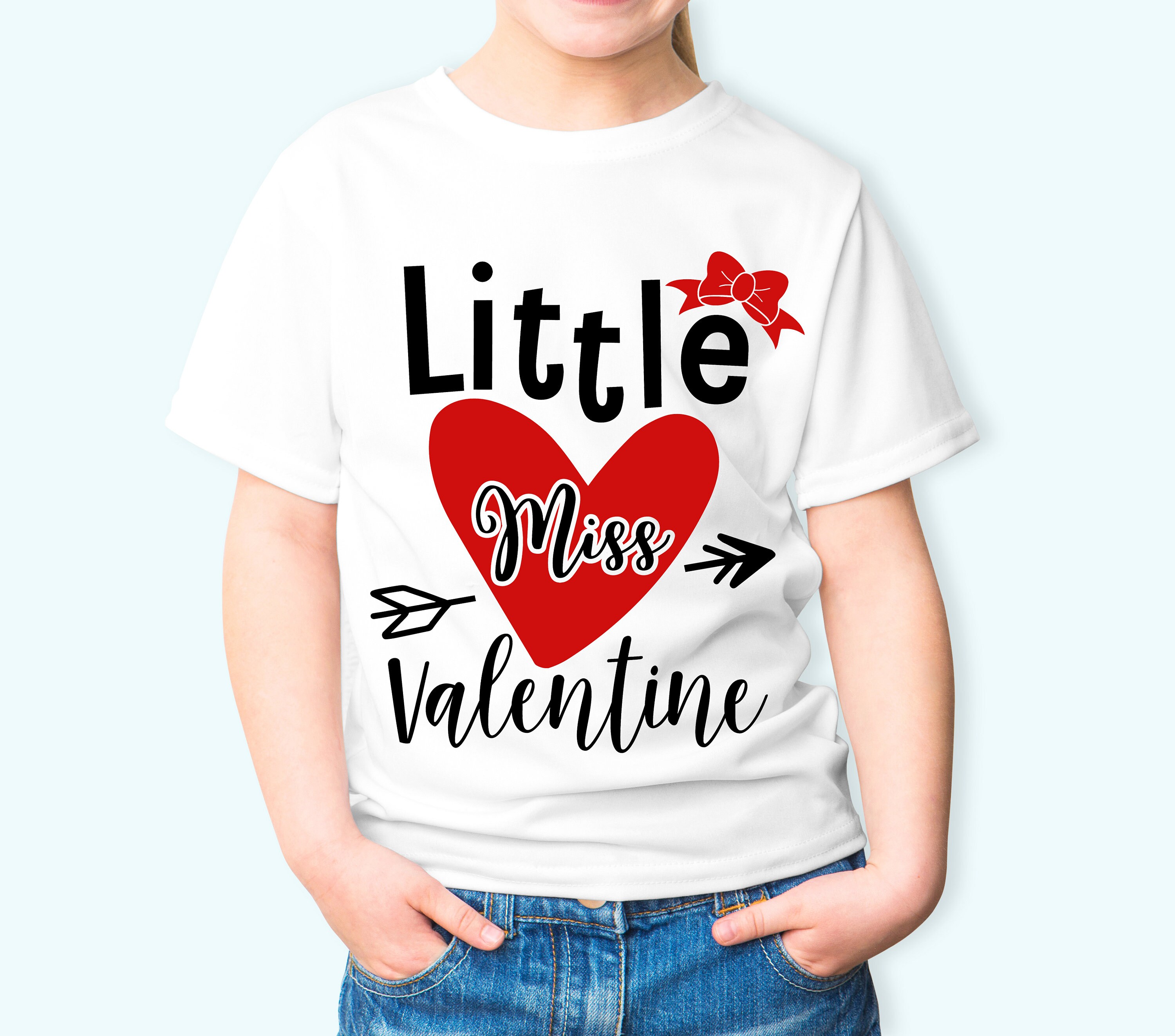 Little Miss Valentine SVG: Girl's Valentine's Day Design (digital ...