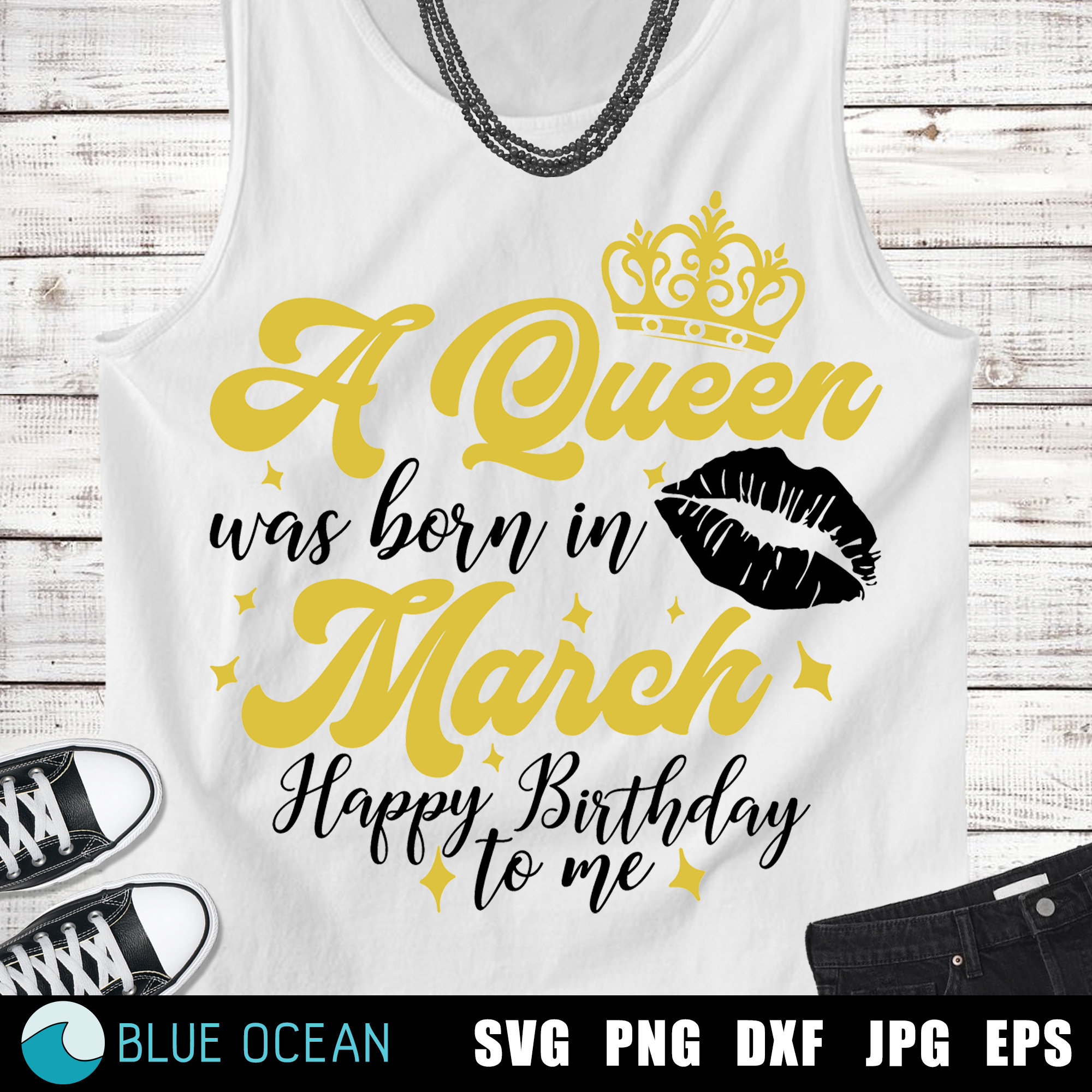 A Queen Was Born on March SVG Birthday Queen SVG Birthday - Etsy