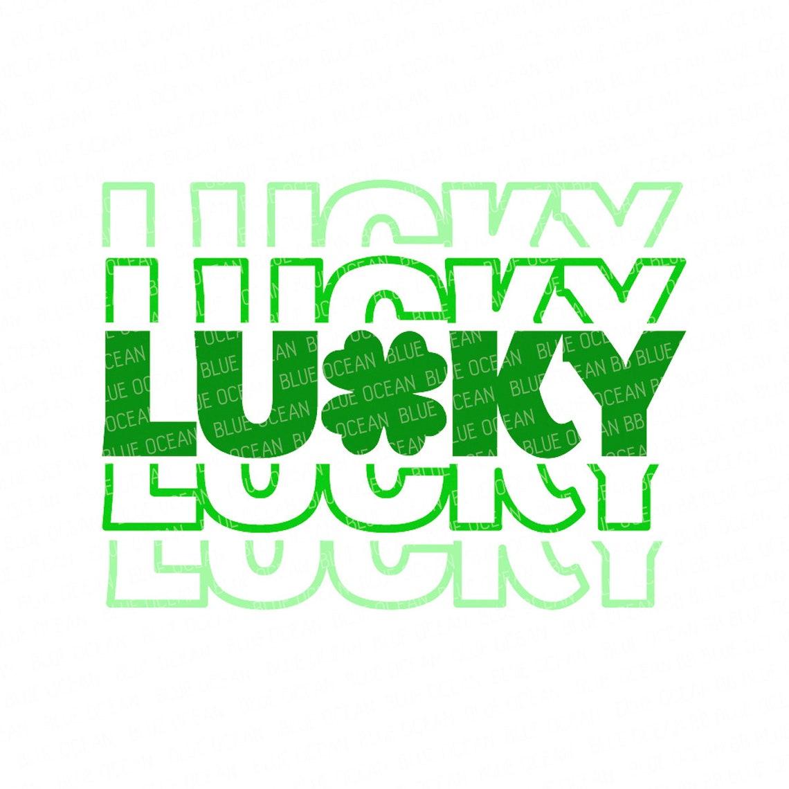 Lucky SVG St Patricks Day SVG Lucky Shamrock SVG Cut Files | Etsy