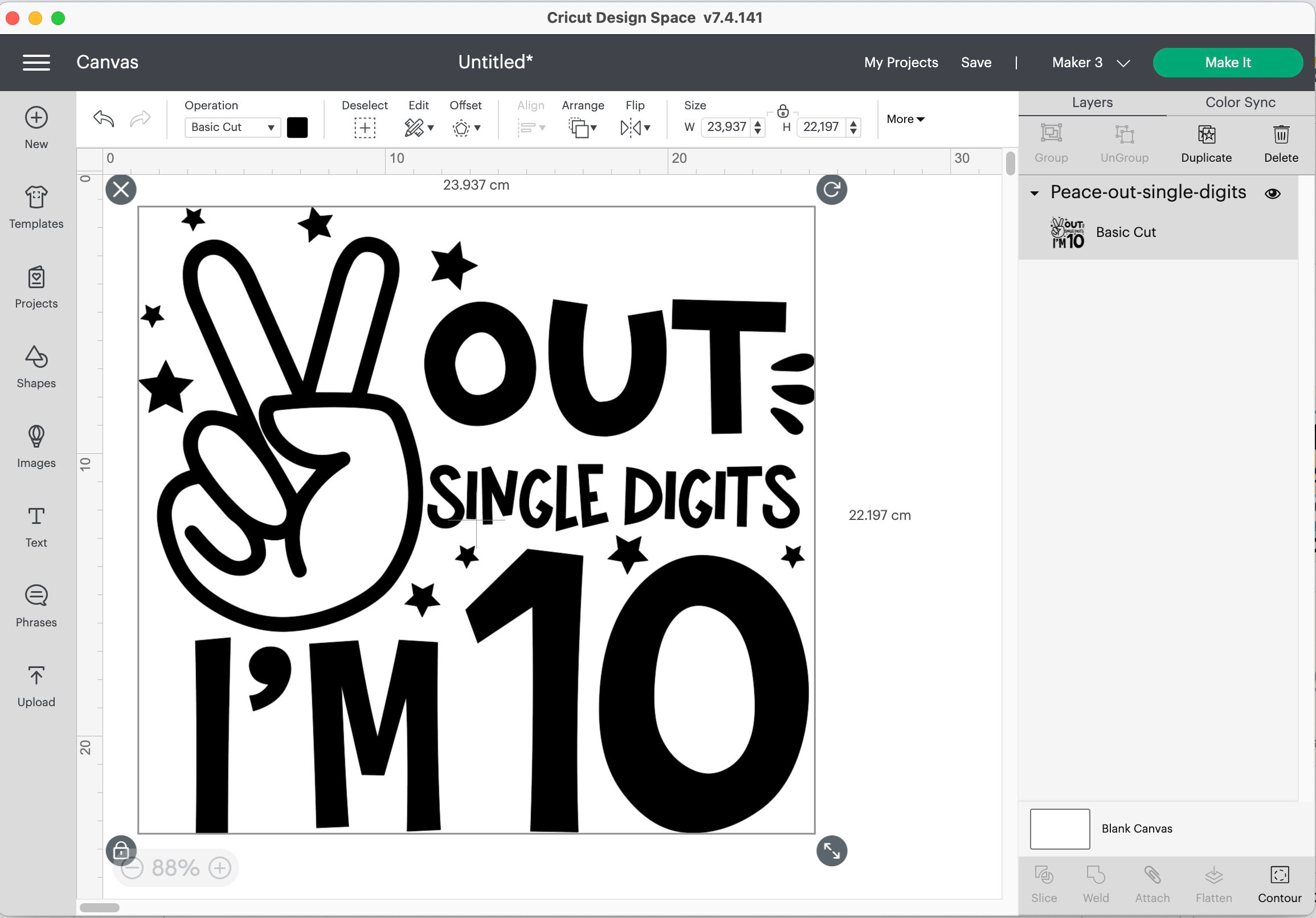 Peace Out Single Digits I'm 10 SVG Tenth Birthday for - Etsy