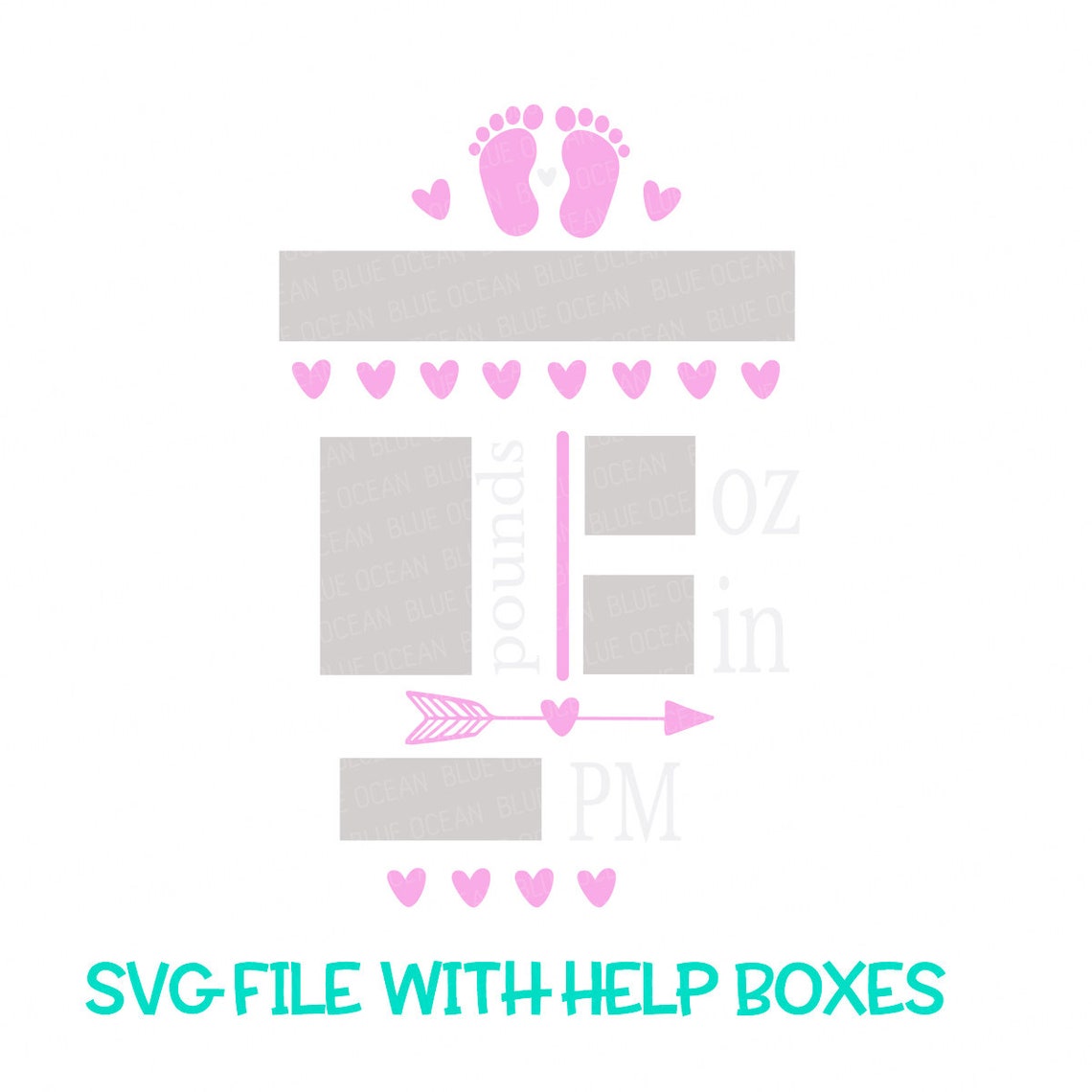 Birth Stats Elephant SVG Birth Announcement SVG Birth Stats - Etsy UK