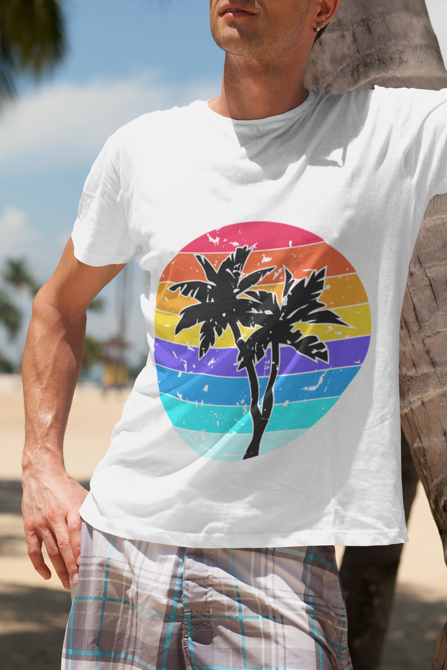 Summer Svg Sunset Grunge Svg Palm Trees Svg Island Sunset - Etsy