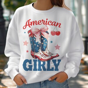 American Girly PNG, 4th of July Coquette PNG, Cowgirl Boots PNG, Pink ...