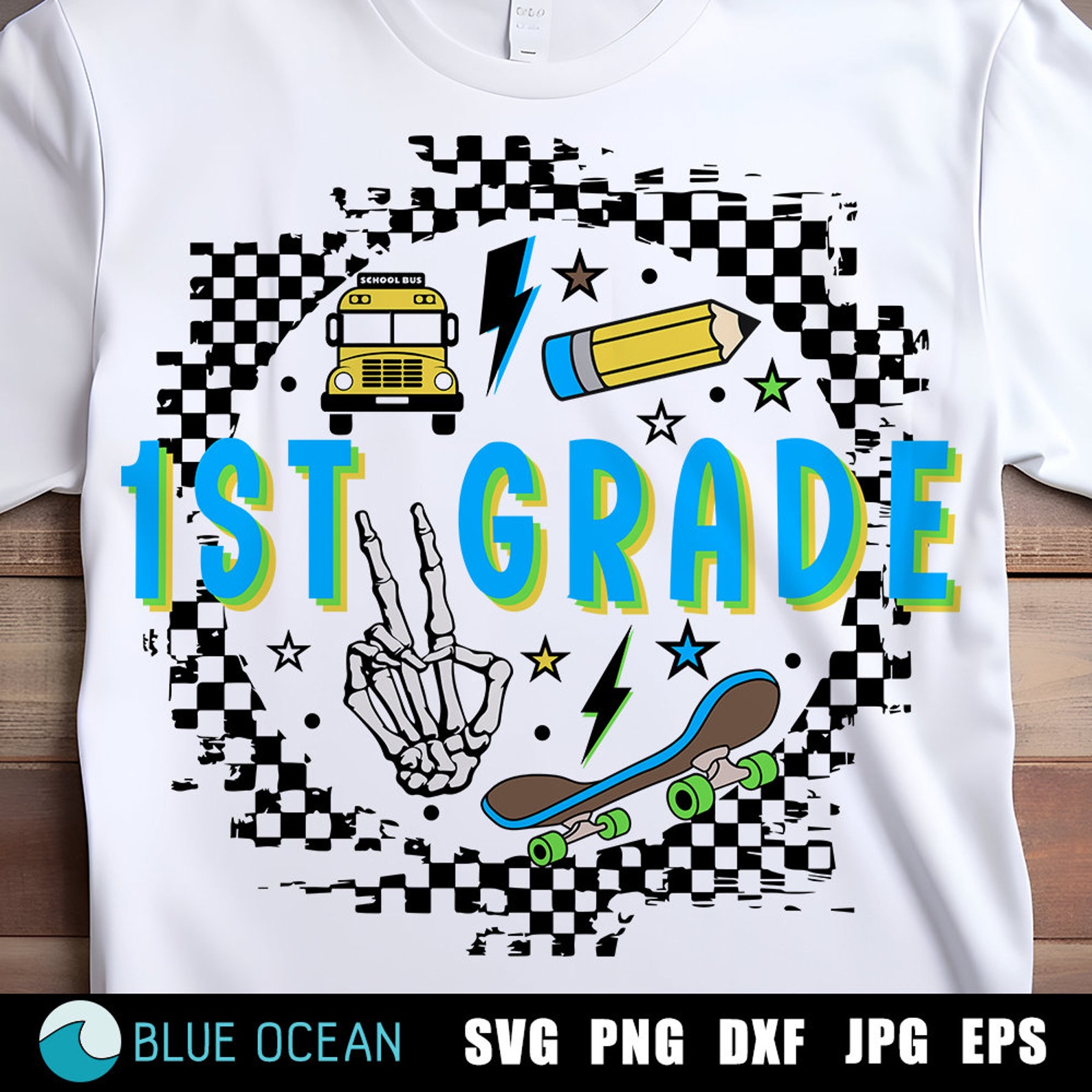 First Grade SVG PNG: Back to School Shirt Design (digital Download) - Etsy