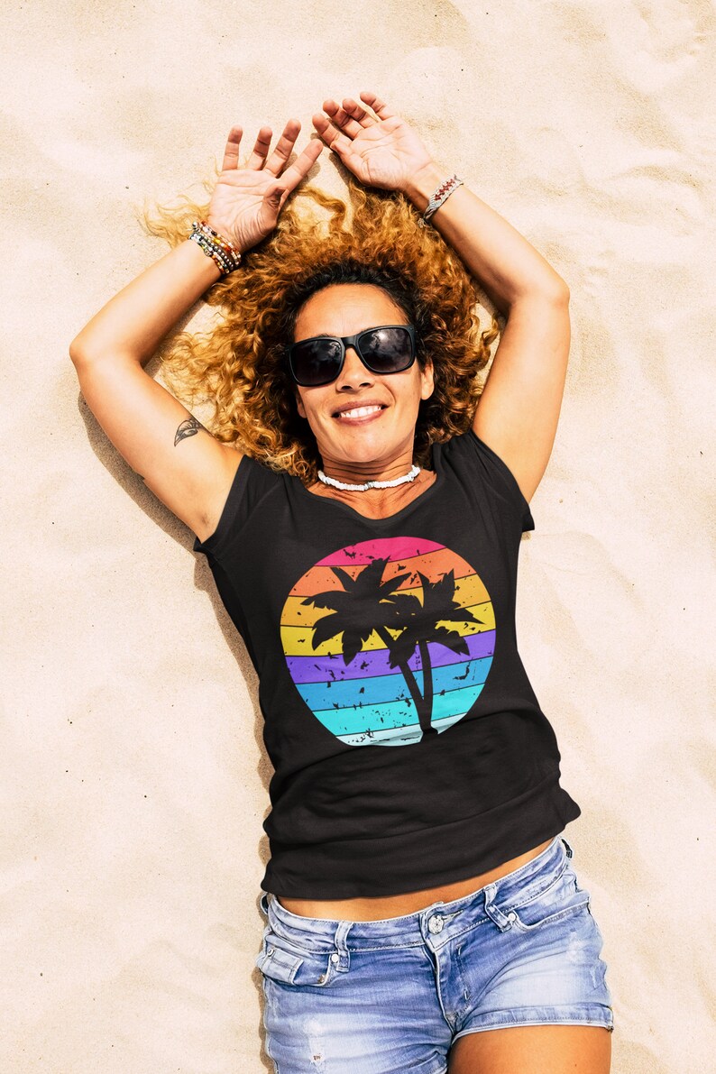 Summer Svg Sunset Grunge Svg Palm Trees Svg Island Sunset - Etsy