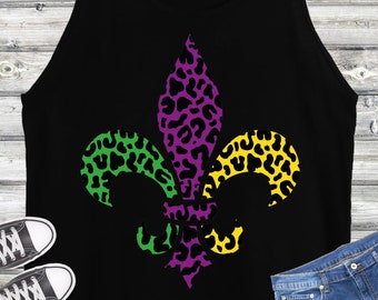Mardi Gras Svg, Fleur De Lis Svg Dxf Eps Png, Leopard Print Cut Files ...