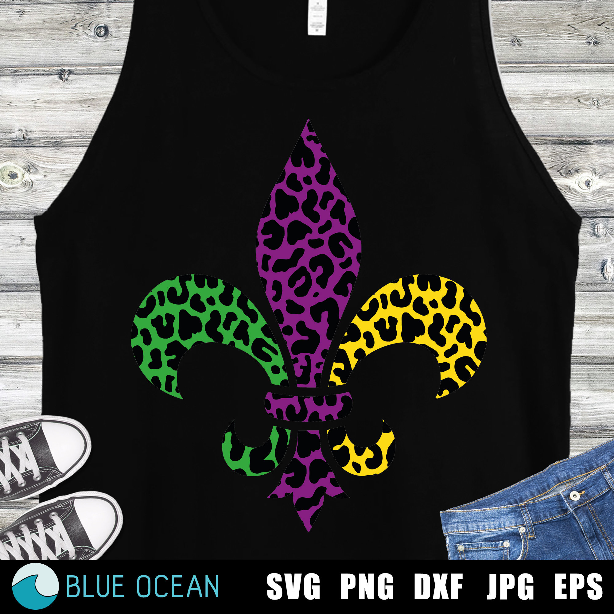 Mardi Gras Svg Fleur de Lis SVG Leopard Print sublimation | Etsy