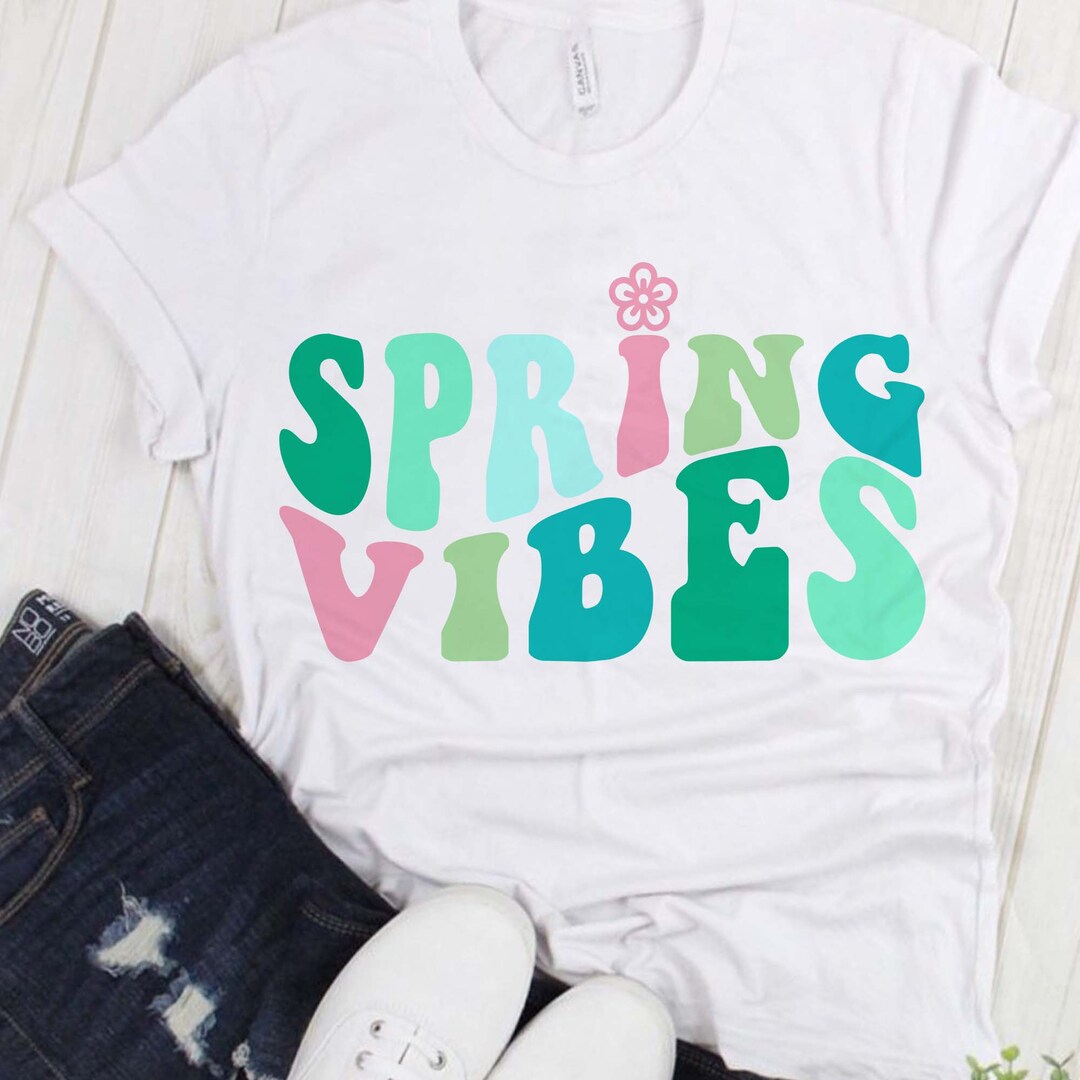 Spring Vibes SVG, Spring SVG, Spring Vibes PNG, Retro Design - Etsy