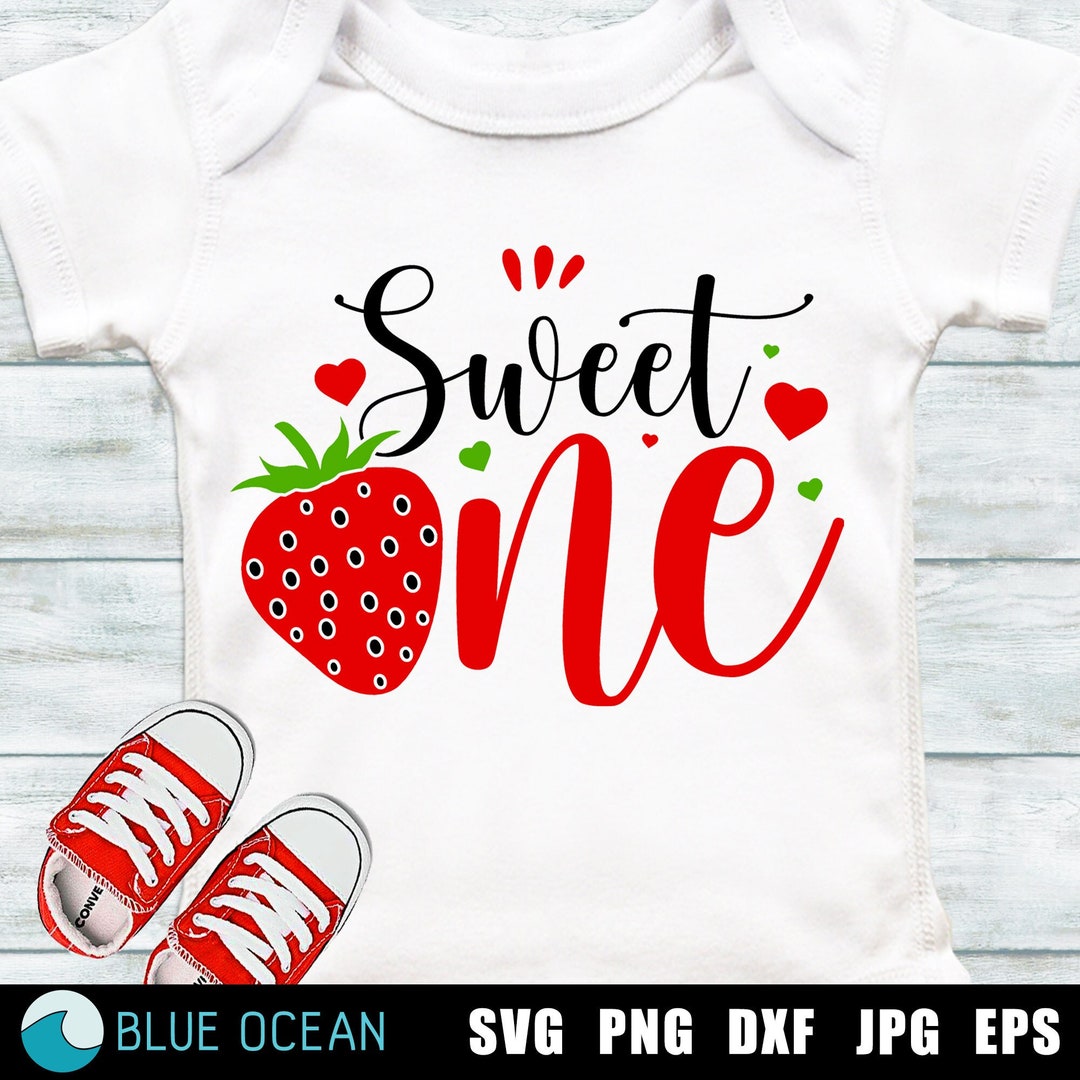 Sweet One SVG, Sweet One Strawberry SVG, First Birthday SVG, Birthday ...