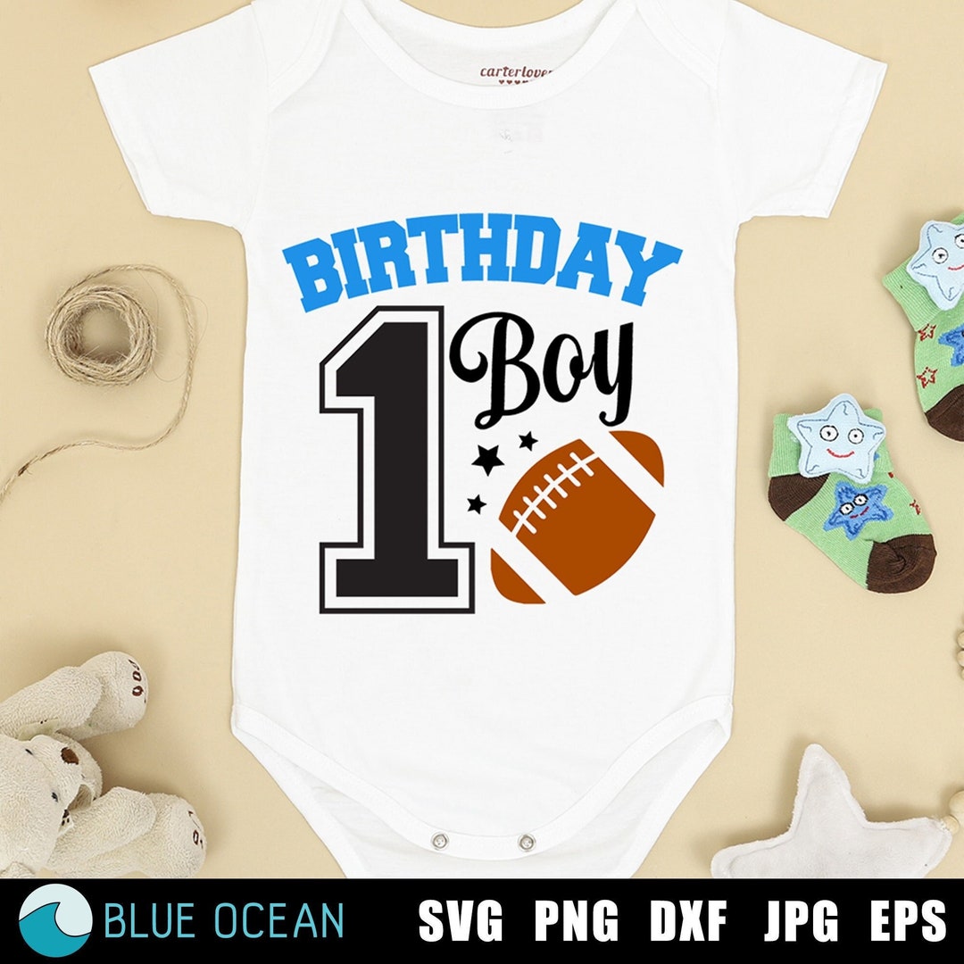 1st Birthday Football SVG: Birthday Boy Cut File (digital Download) - Etsy