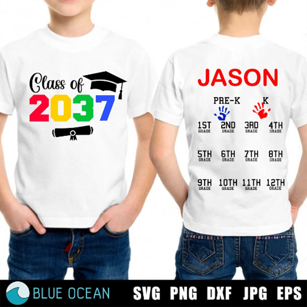 Class of 2037 Handprint SVG, Class of 2037 Grow With Me SVG, Class of ...