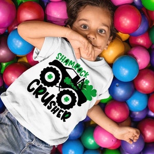 Shamrock Crusher SVG, Boys St Patrick Day SVG, Shamrock Monster Truck ...