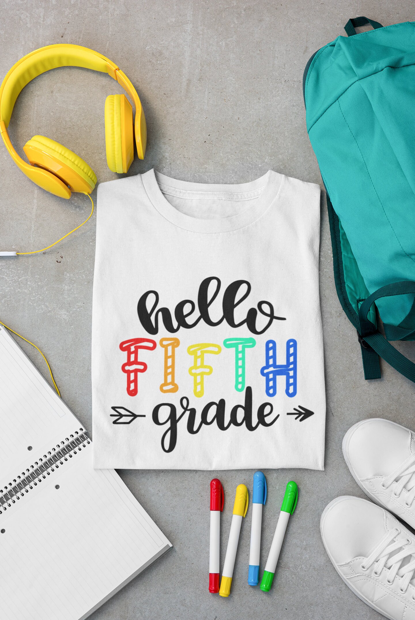 Hello fifth grade SVG 5th grade shirt SVG Back to school | Etsy